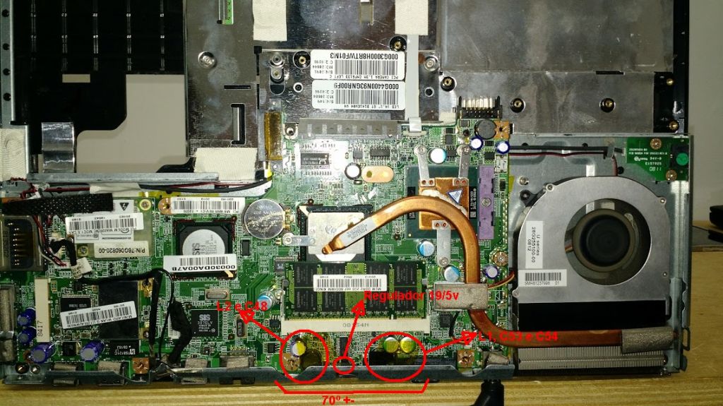 Acteon ACKM-78C MB PCI MB SRR REV:C1 +T2370 Não ligava - Notebook's ...